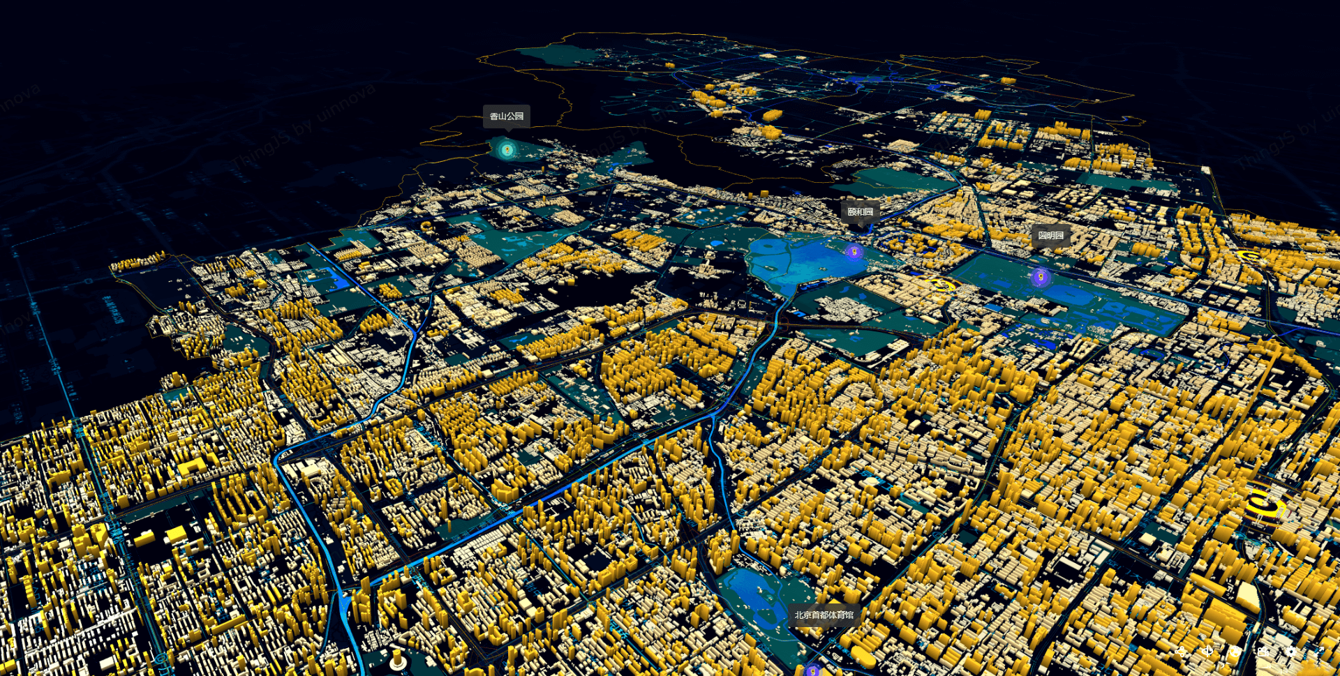 三维智慧城市应用 快速应用智慧3D城市 - ThingJS